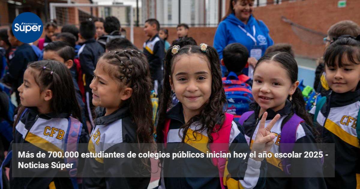 Más de 700.000 estudiantes de colegios públicos inician hoy el año ...
