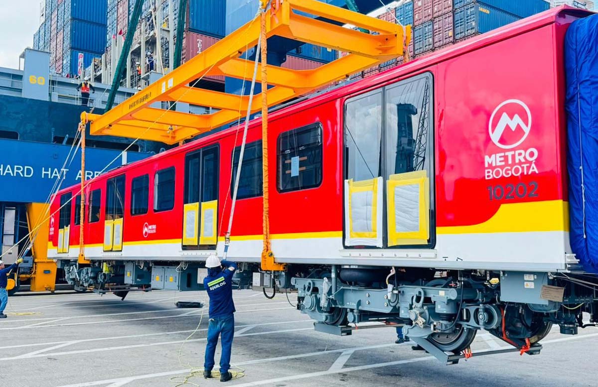 Llegó a Colombia el segundo tren de la Línea 1 del Metro de Bogotá ...